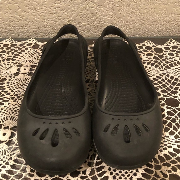 CROCS | Shoes | Crocs Black Slingback Ballet Flats | Poshmark